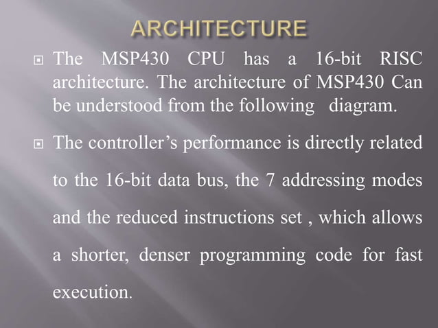 Introducion To Msp430 Microcontroller Pptx Operating Systems