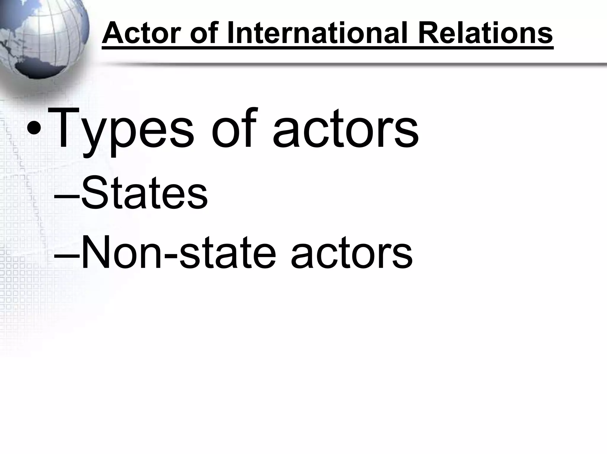 Introduciton to international relation | PPTX