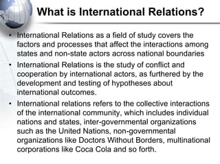 Introduciton to international relation | PPTX