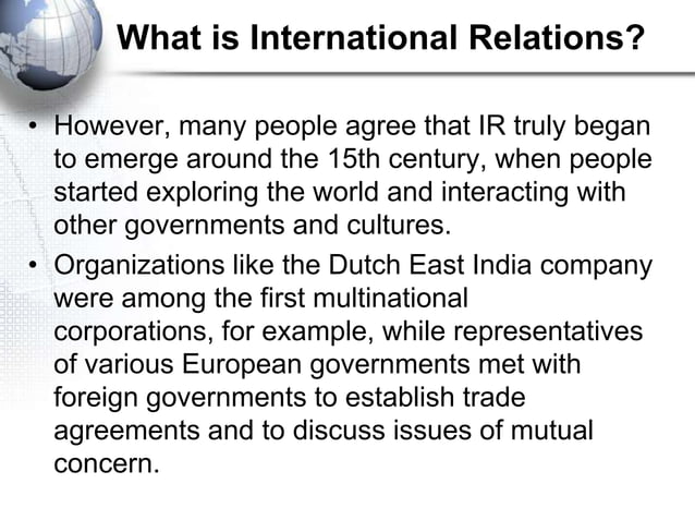 Introduciton to international relation | PPTX