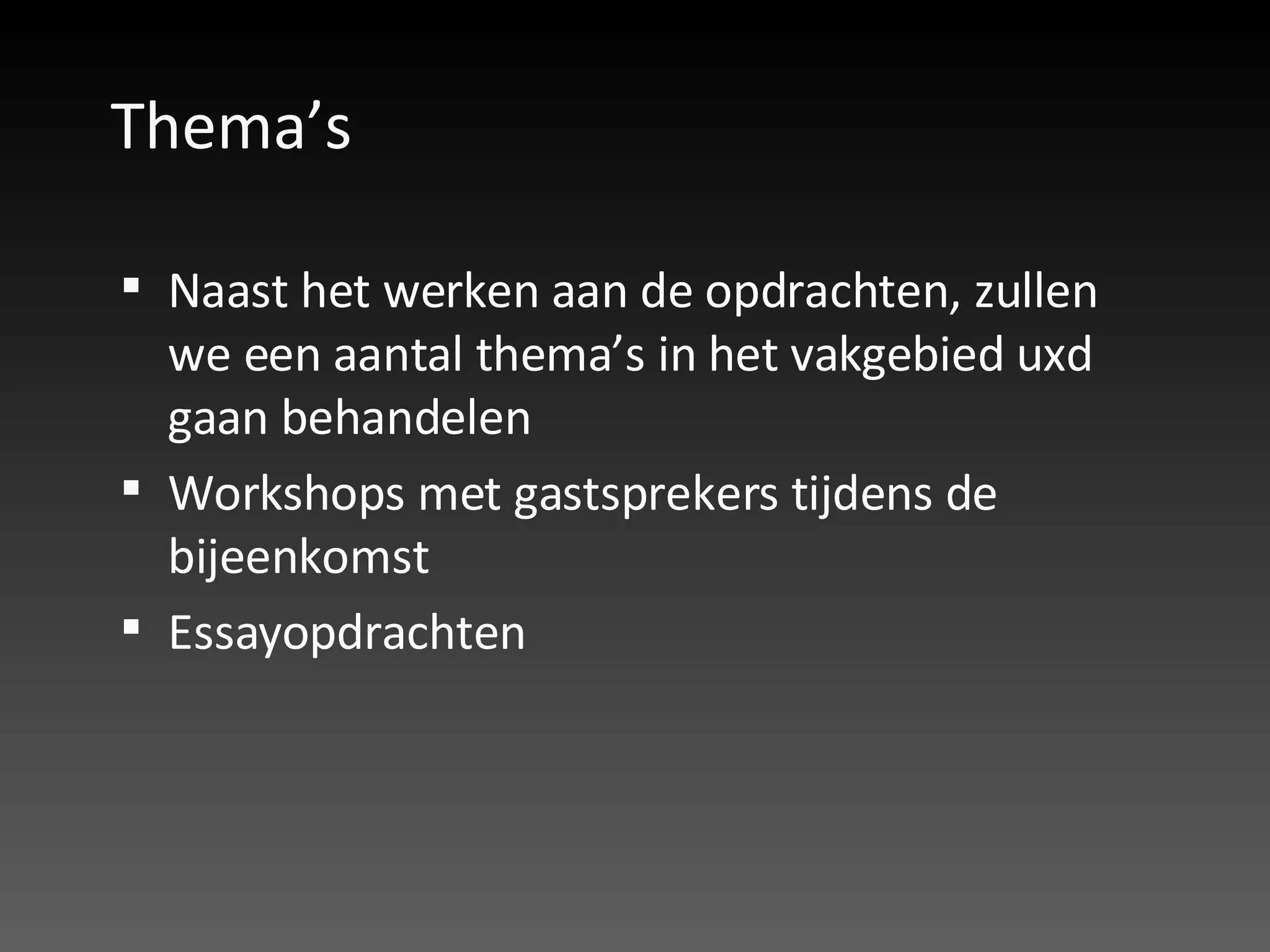 0708 Introductie user experience design minor | PPT