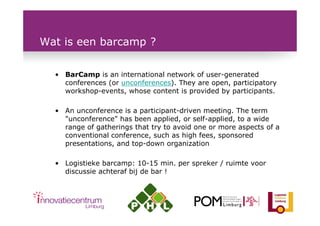 Logistieke Barcamp 12 mei 2011 - Introductie 12 05 | PDF