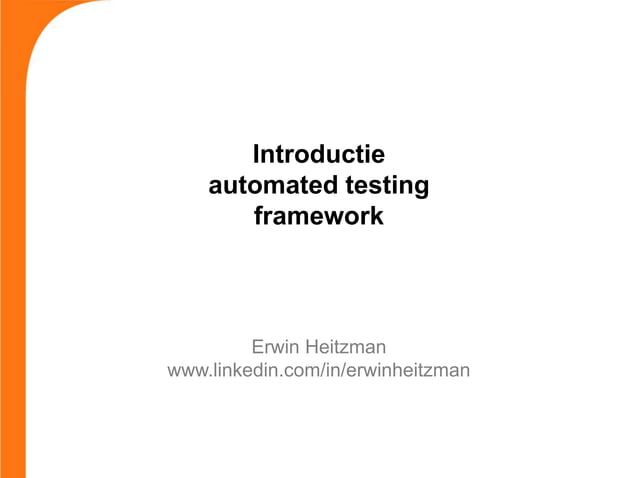 Introductie at framework | PPT