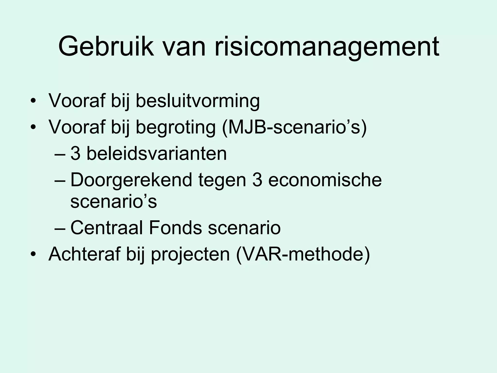 Introductie In Risicomanagement | PPT