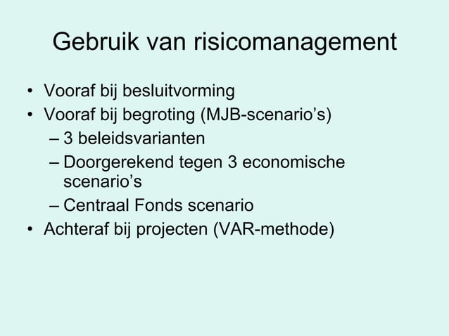 Introductie In Risicomanagement | PPT