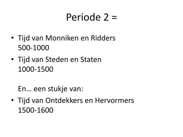 Introductie middeleeuwen | PPT