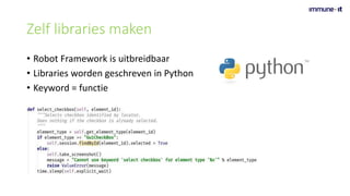 Introductie robot framework | PPT