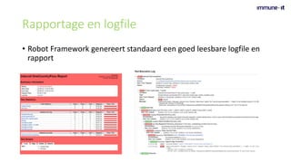 Introductie robot framework | PPT