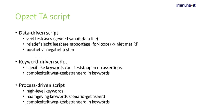 Introductie robot framework | PPT