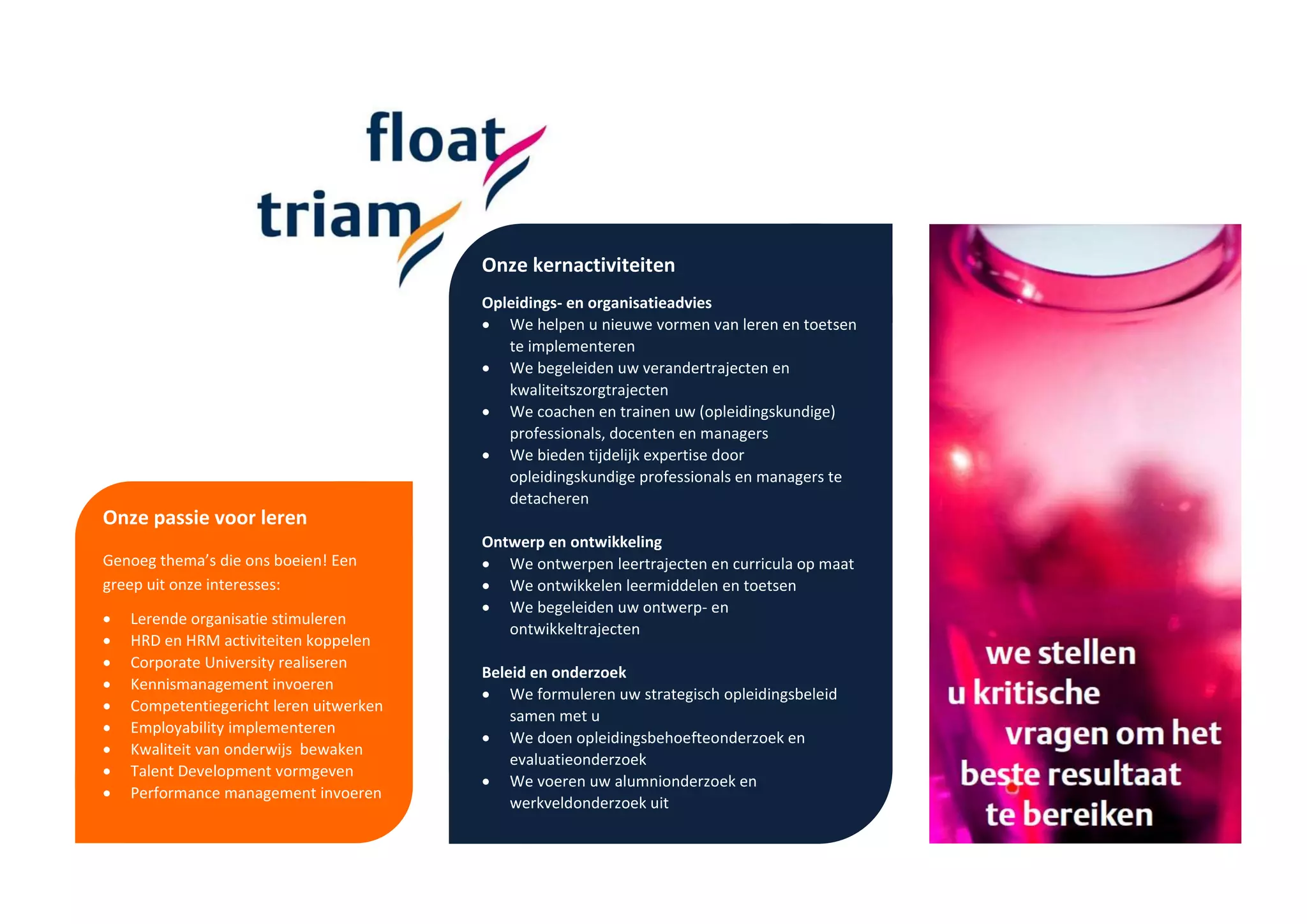 Introductie Triam Float | PPT