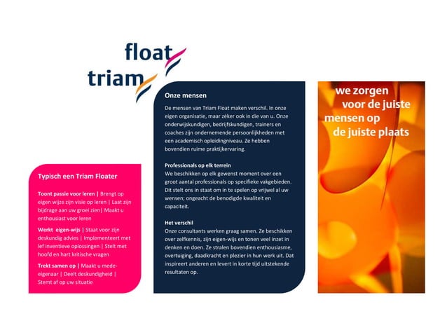 Introductie Triam Float | PPT