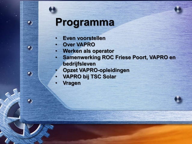 Wat is VAPRO? | PPT