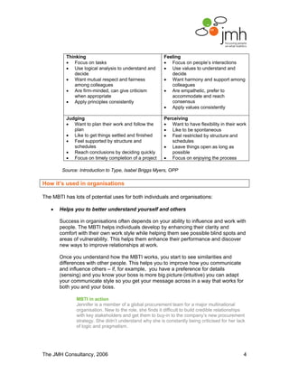 Introducting the mbti | PDF
