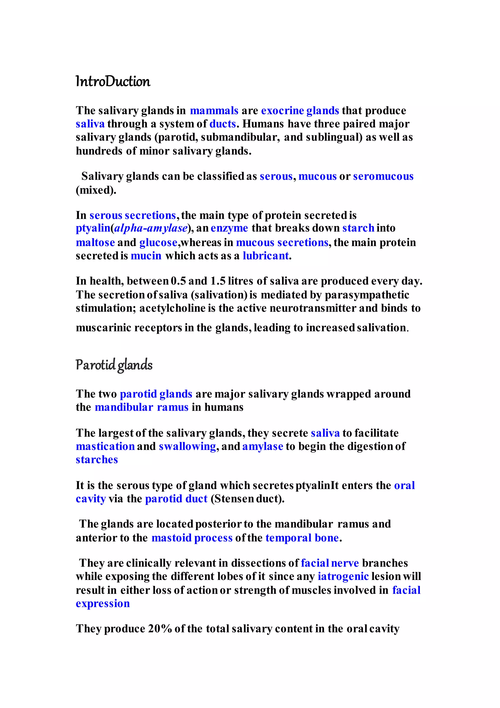 salivary glands | DOCX