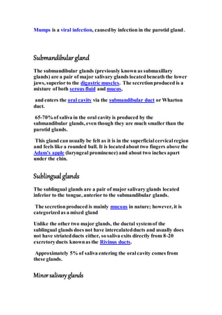 salivary glands | DOCX