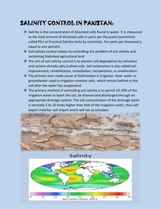 WATER LOGGING AND SALINITY IN PAKISTAN | PDF