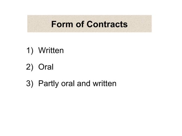 Introduction to Contract Law | PPT