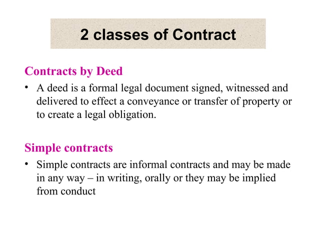 Introduction to Contract Law | PPT
