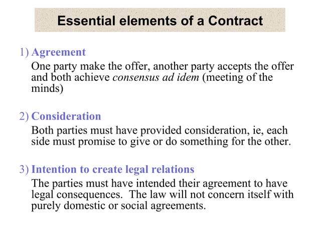 Introduction to Contract Law | PPT