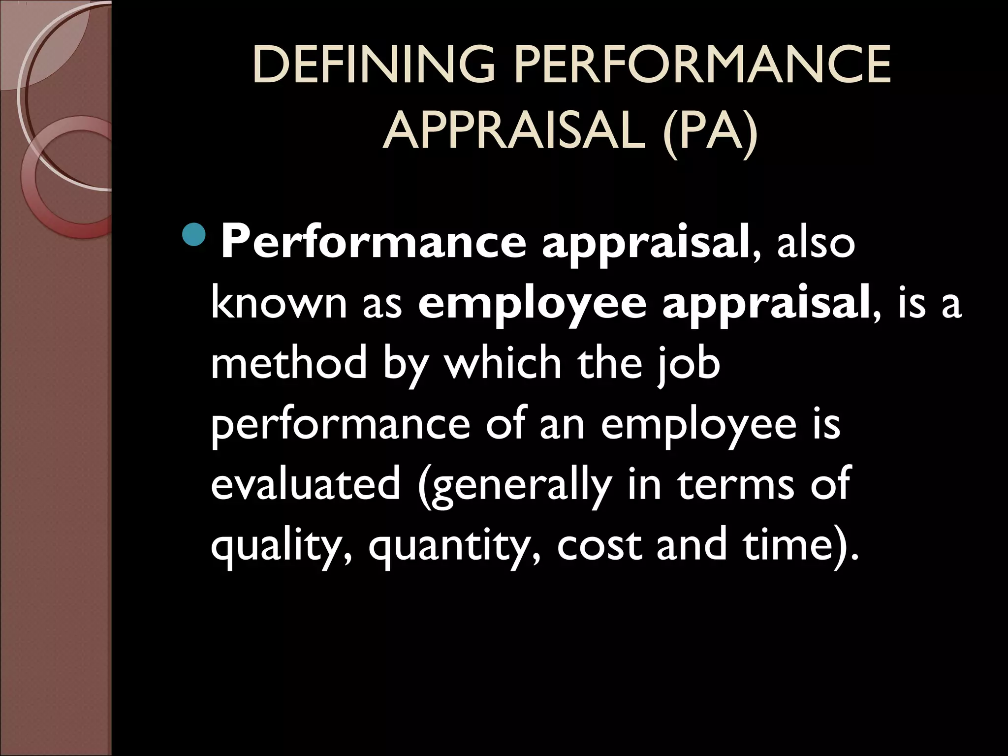 Performance Appraisal - Introduction 1 | PPT
