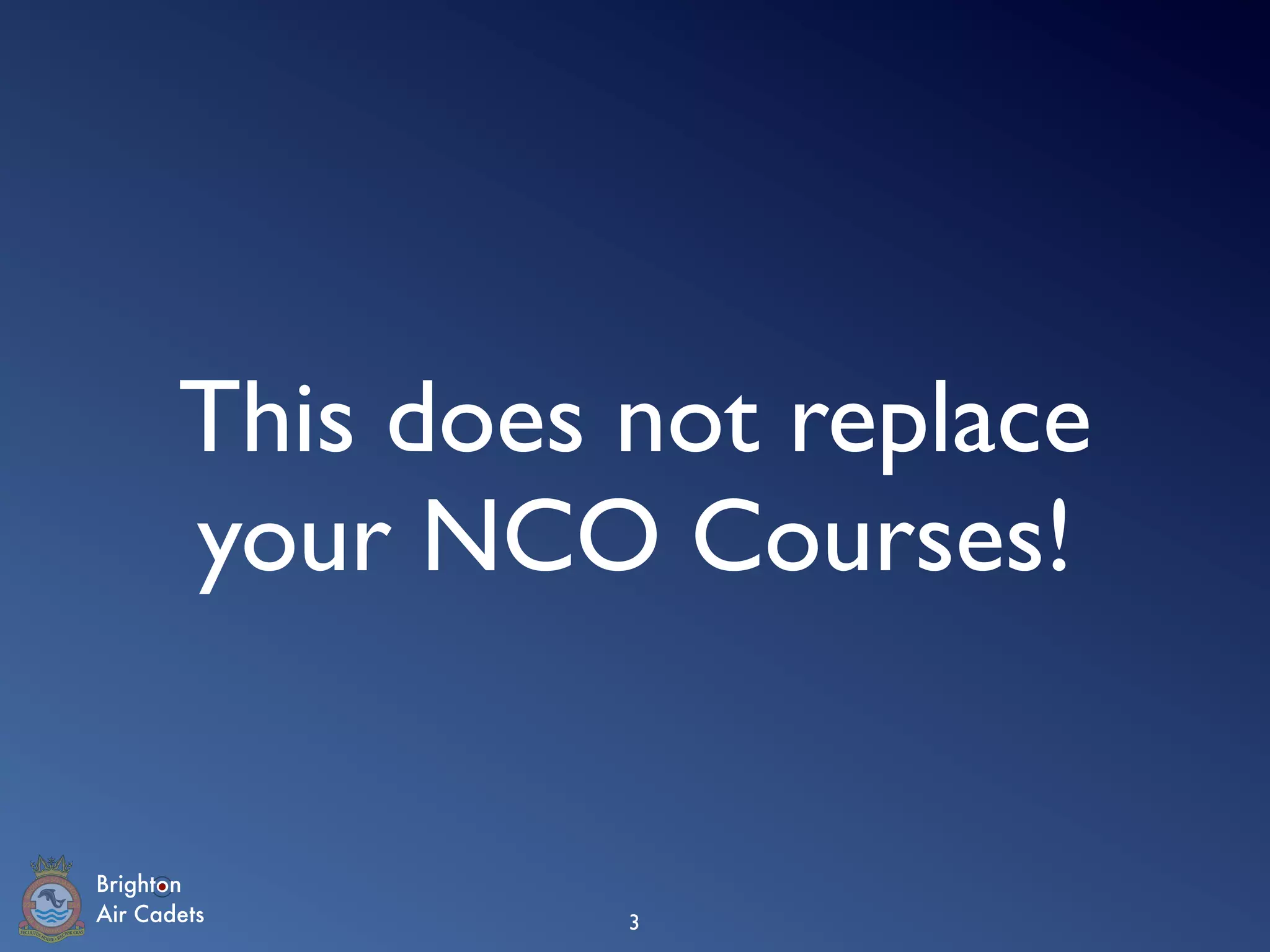 Introduction to NCO Training | KEY