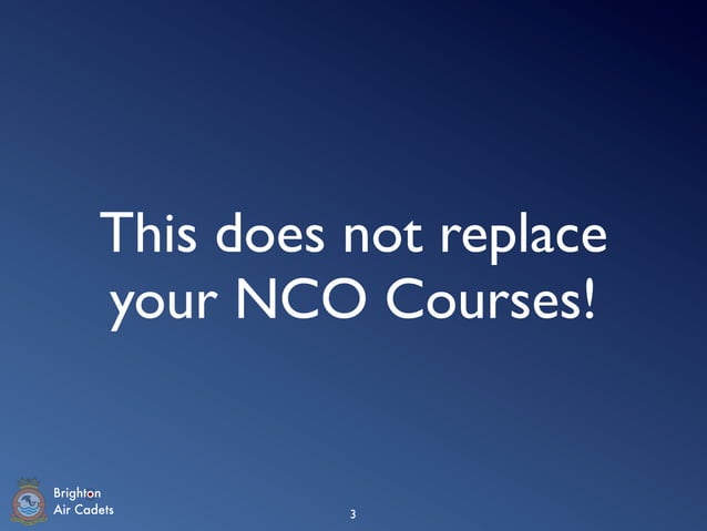 Introduction to NCO Training | KEY