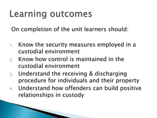 Introduction to custodial care | PPSX