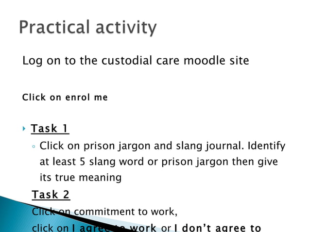 Introduction to custodial care | PPT