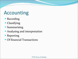 Introduction to Accounting | PPT
