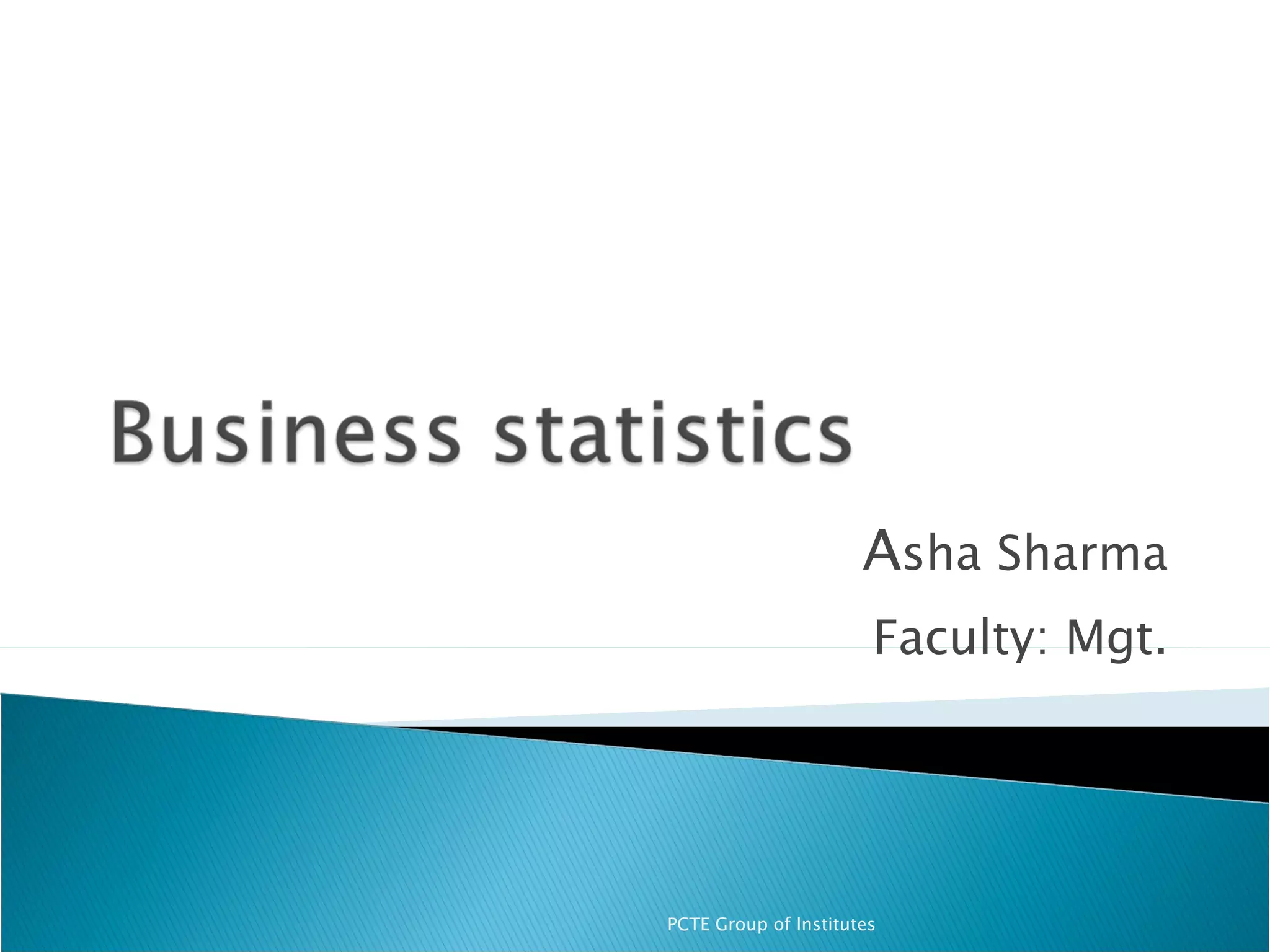 Introduction to Statistics | PPT