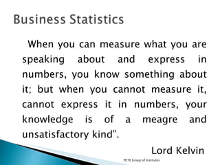 Introduction to Statistics | PPT