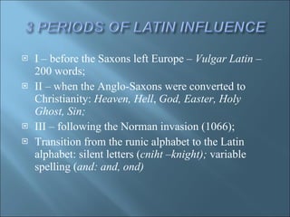 Introduction to the History of English | PPT