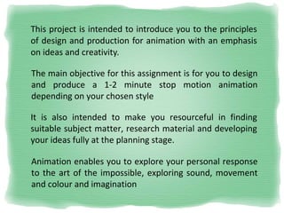 Introduction for Stop Motion | PPT