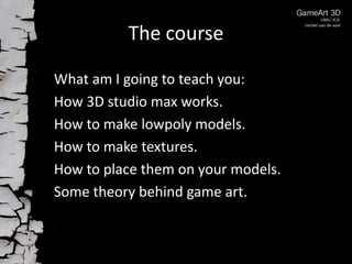 Introduction to 3D art class | PPTX