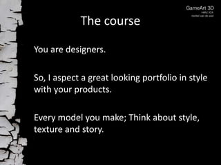 Introduction to 3D art class | PPTX