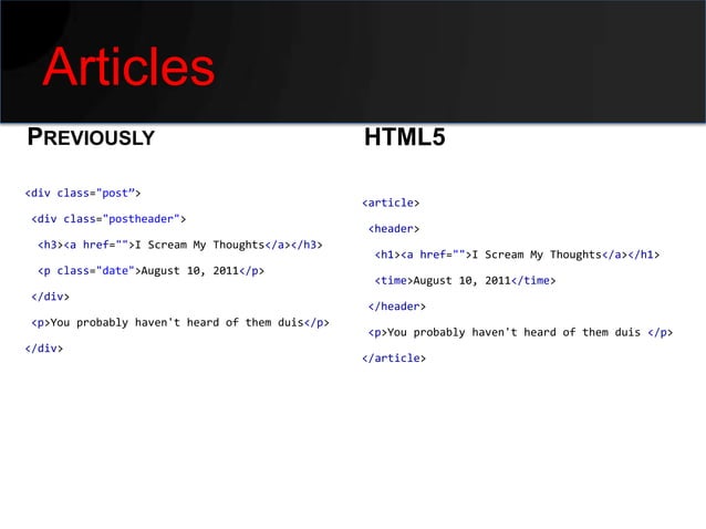 Introduction to HTML5