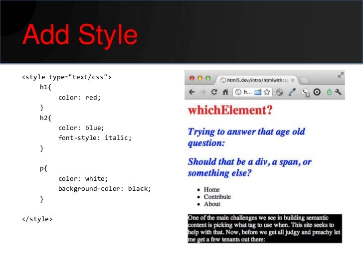 Introduction to HTML5