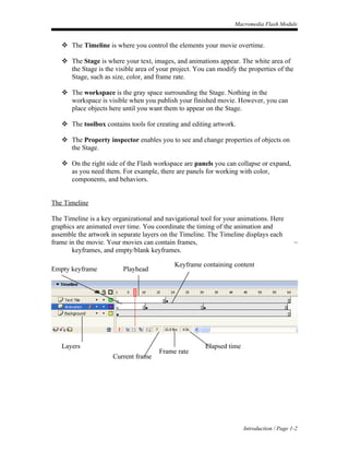 Introduction to Flash | DOC | Computer Animation | Computer Software ...