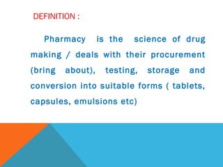 Introduction and scope of pharmacognosy by Dr.U.Srinivasa, Professor ...