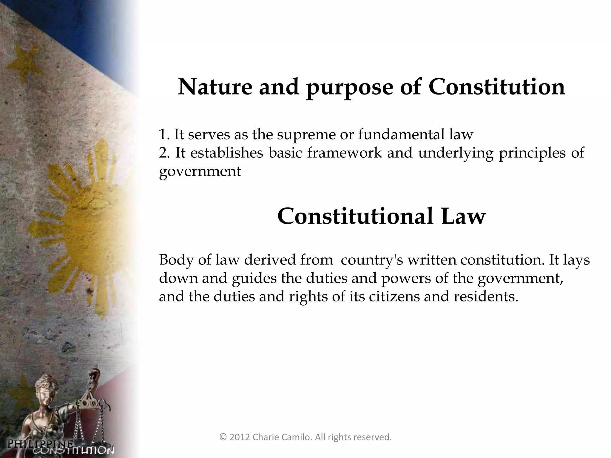 Introduction to Philippine Constitution 1987 | PPTX