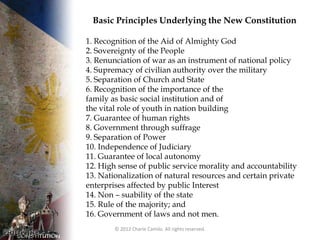 Introduction to Philippine Constitution 1987 | PPTX