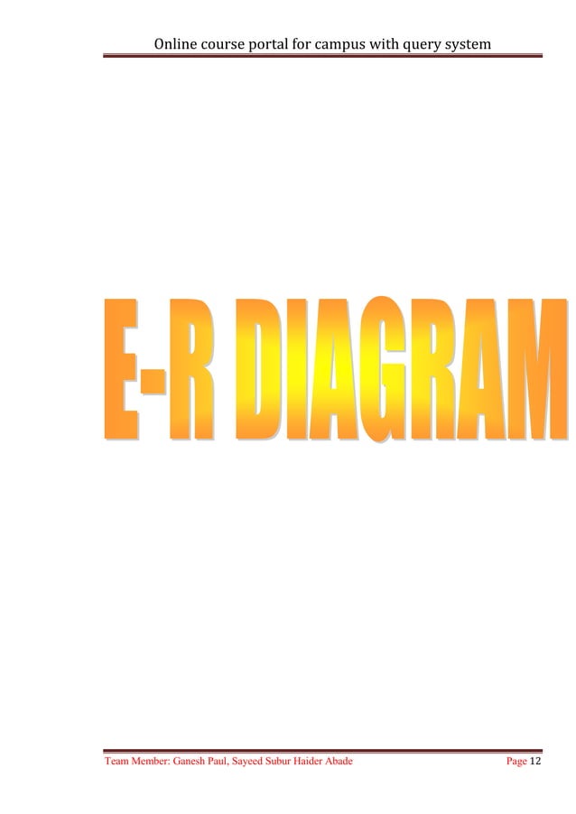 Online course portal for campus with query system | DOCX | Computing | Technology & Computing