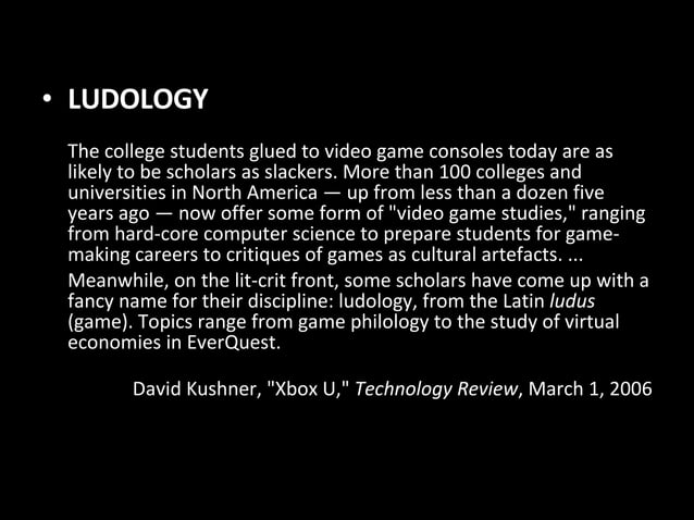Narratology & Ludology | PPT