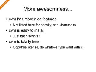 Introducing cvm... | ODP | Programming Languages | Computing