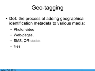 Introduction to geo-tagging and geo2tag platform | PDF