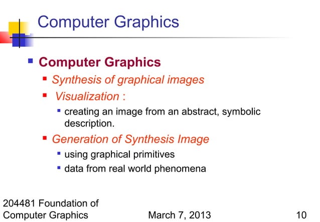 computer graphics | PPT