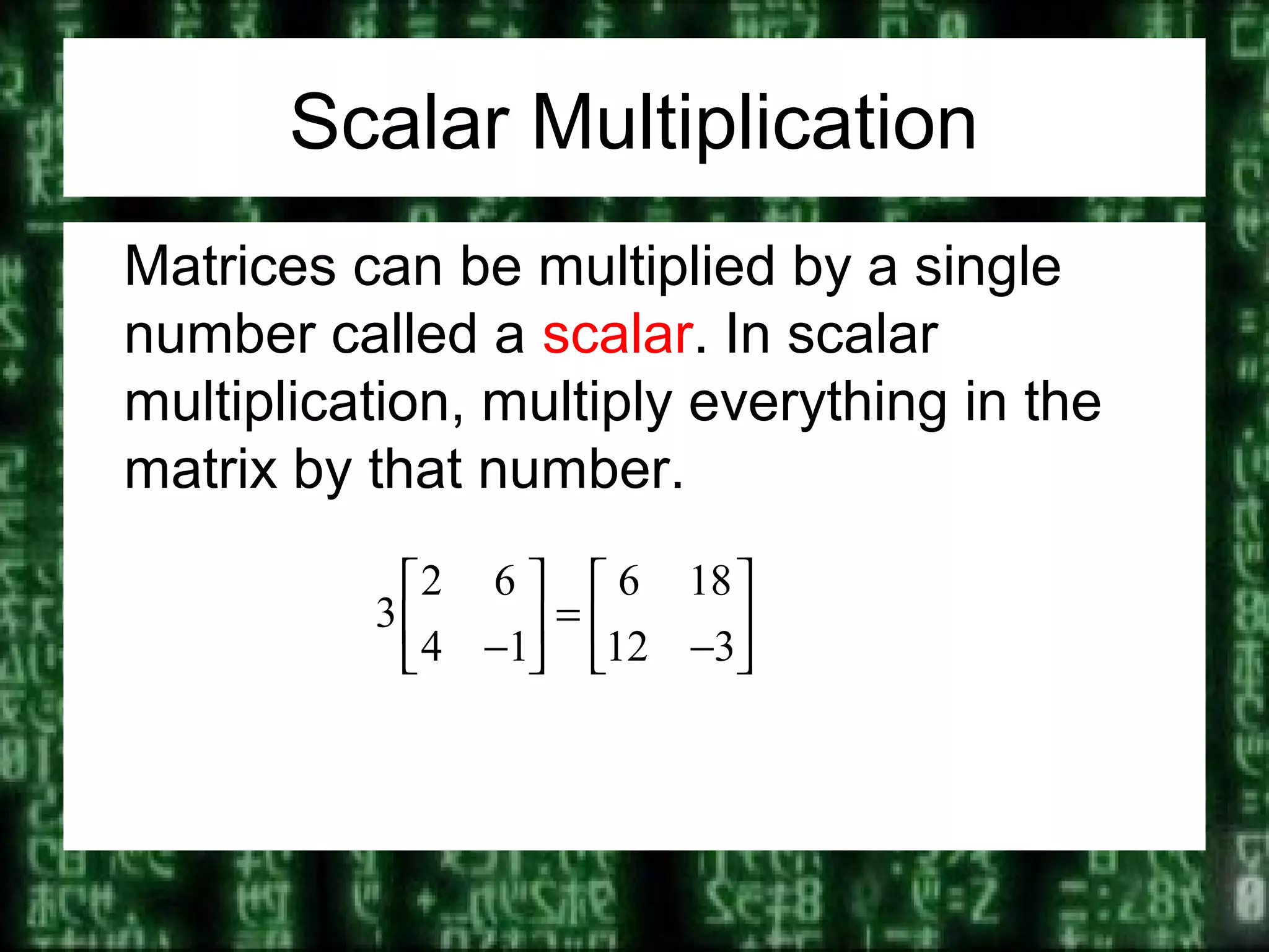 Introduction to Matrices | PPT