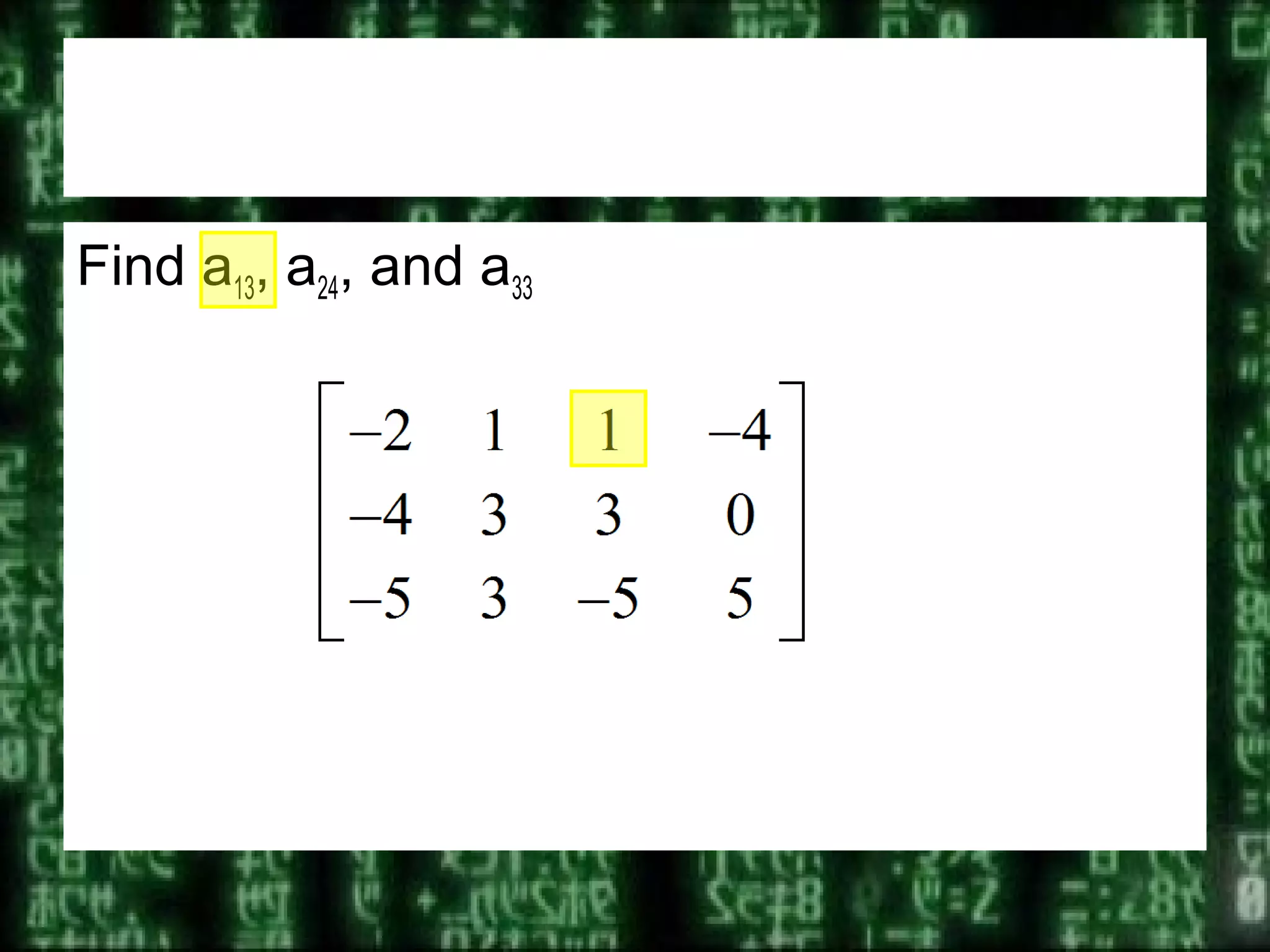 Introduction to Matrices | PPT