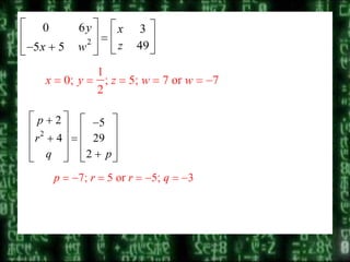 Introduction to Matrices | PPT