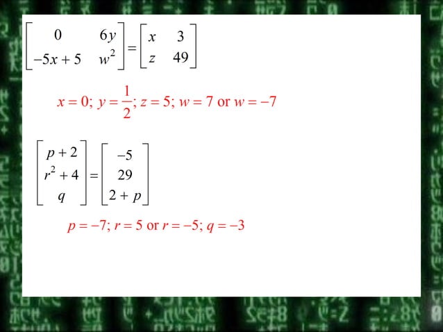 Introduction to Matrices | PPT